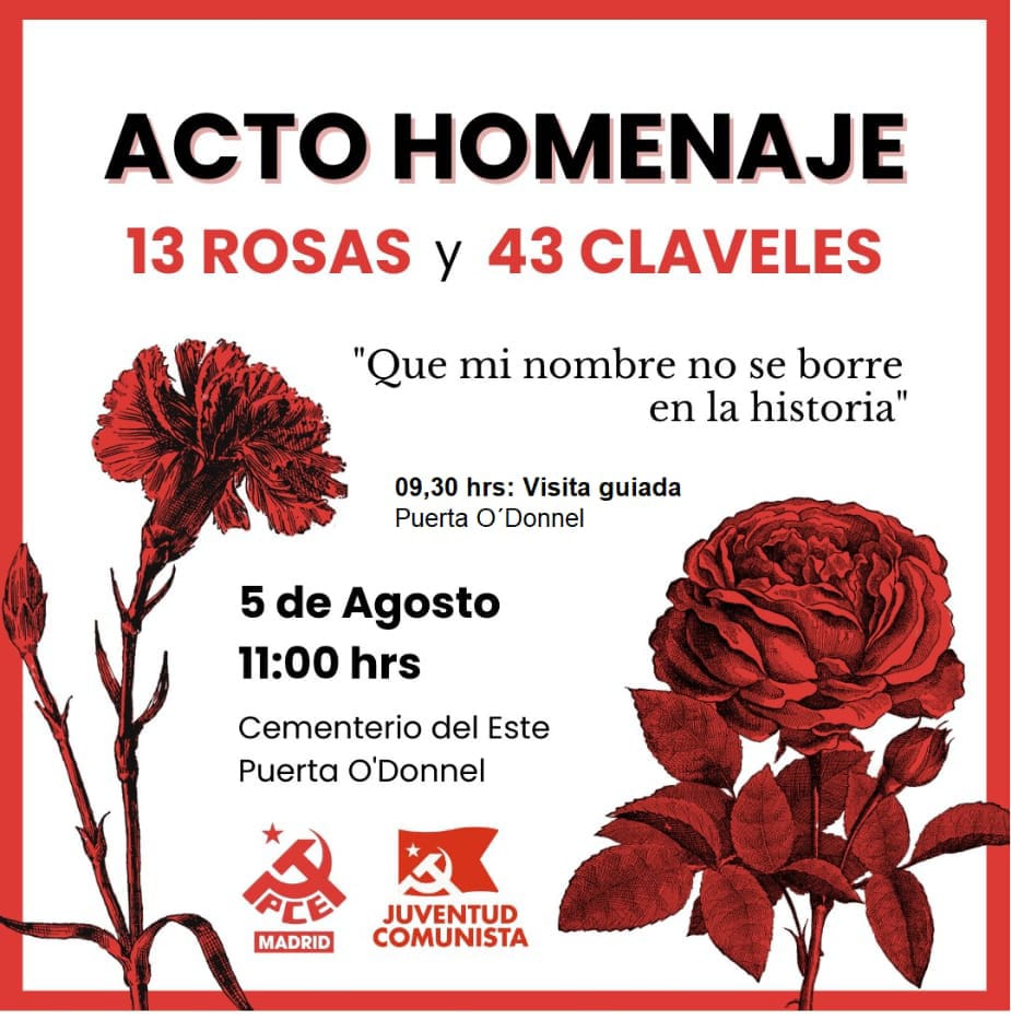 Acto homenaje (ofrenda floral) a las 13 rosas y 43 claveles - Tercera ...