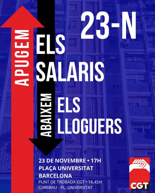 23N: Manifestació Apugem els salaris, abaixem els lloguers - Tercera Información - Tercera ...