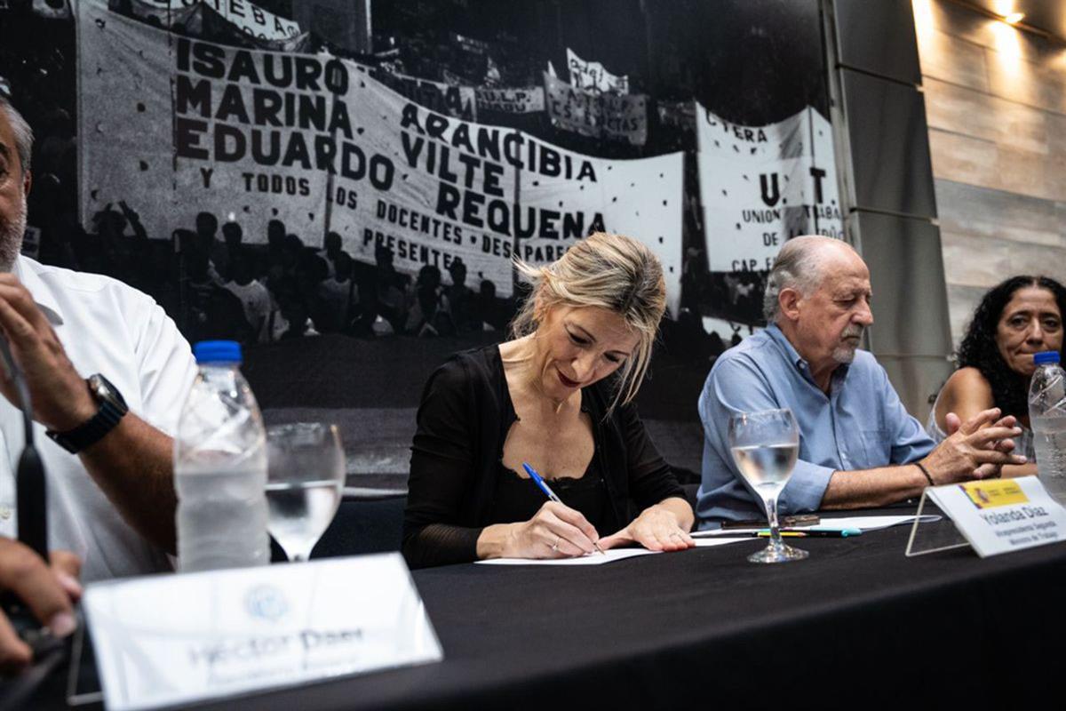 Díaz reivindica en Argentina la fuerza del sindicalismo: “Sin ...